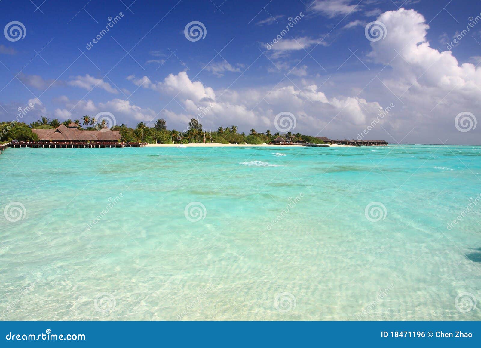 Beautiful Water in Maldives Stock Photo - Image of palm, poolside: 18471196