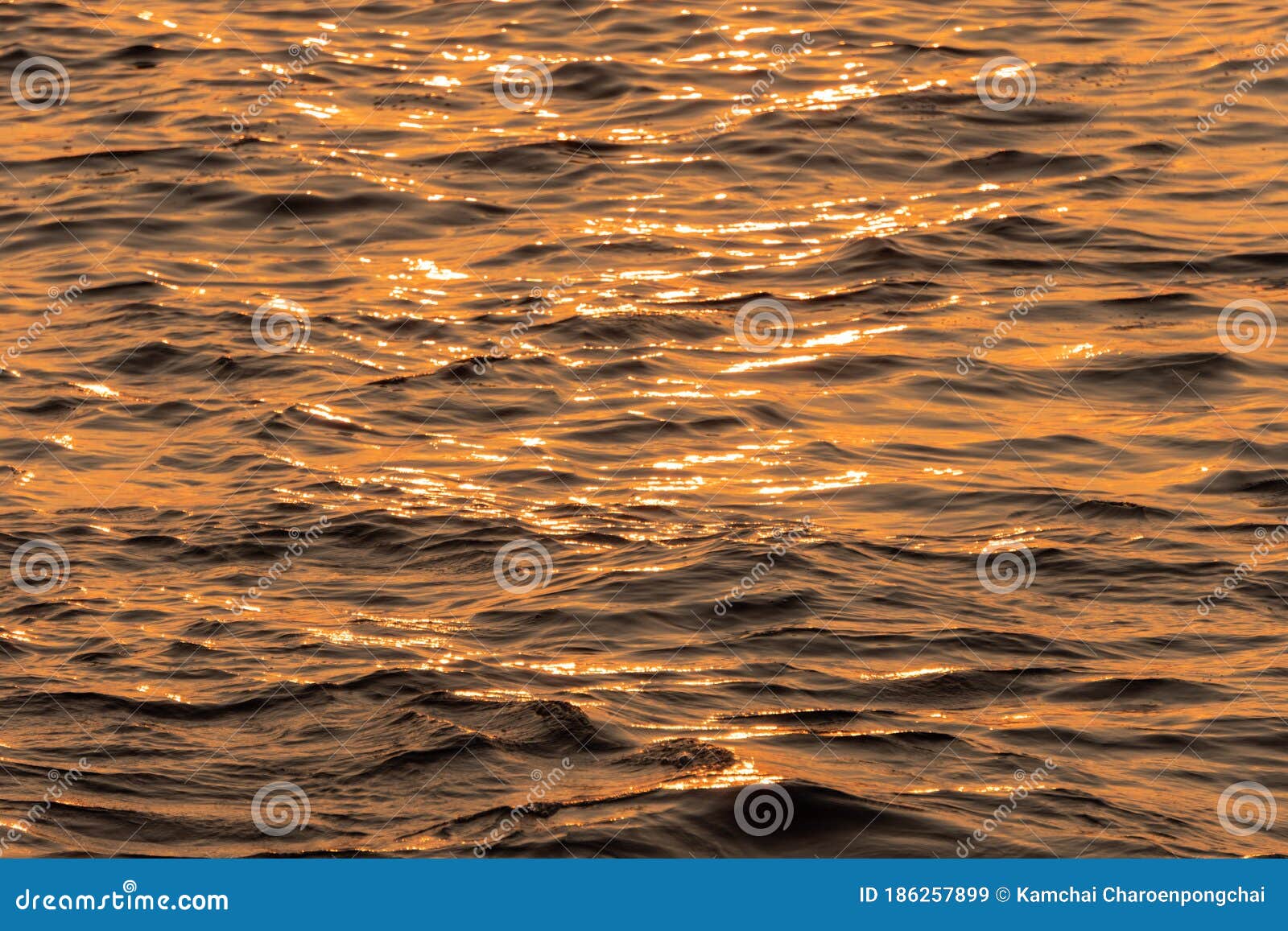 Beautiful Water Ripple in the Sea when Sunset Stock Image - Image of ...