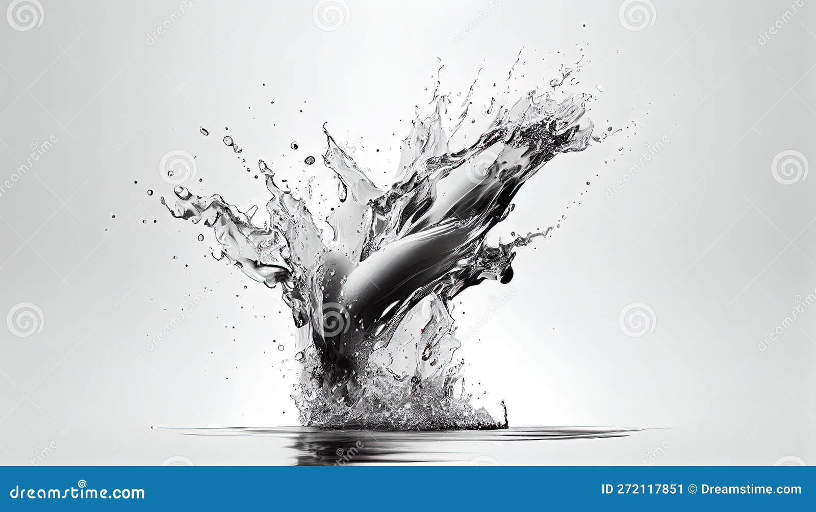 Beautiful Water Splash Backdrop. AI Render Stock Illustration ...