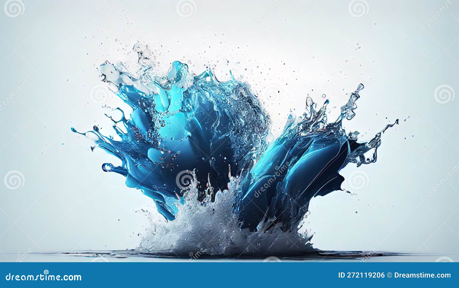 Beautiful Water Splash Backdrop. AI Render Stock Illustration ...
