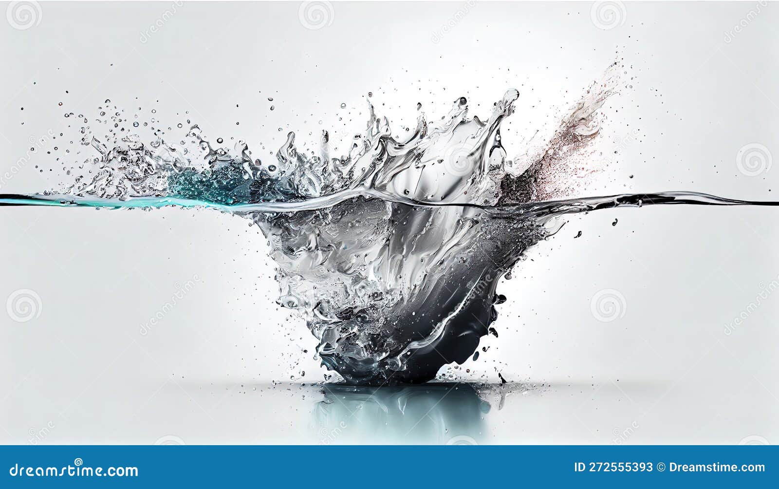 Beautiful Water Splash Backdrop. AI Render Stock Illustration ...