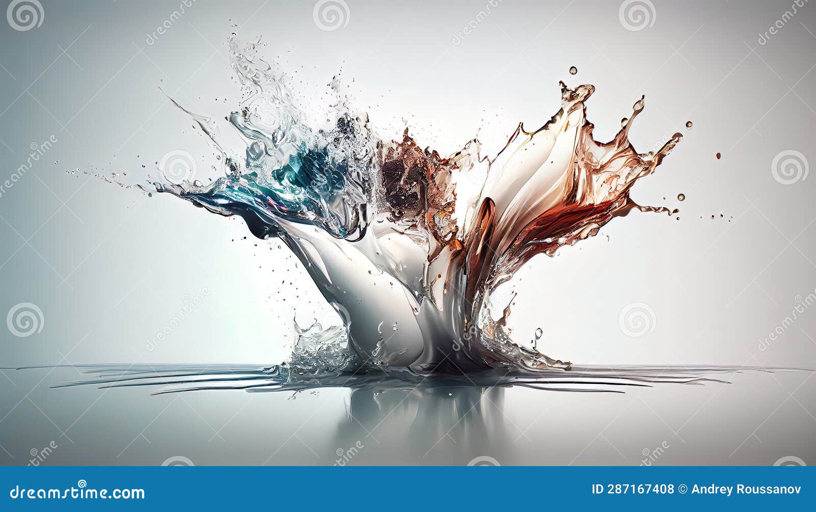 Beautiful Water Splash Backdrop. AI Render Stock Illustration ...