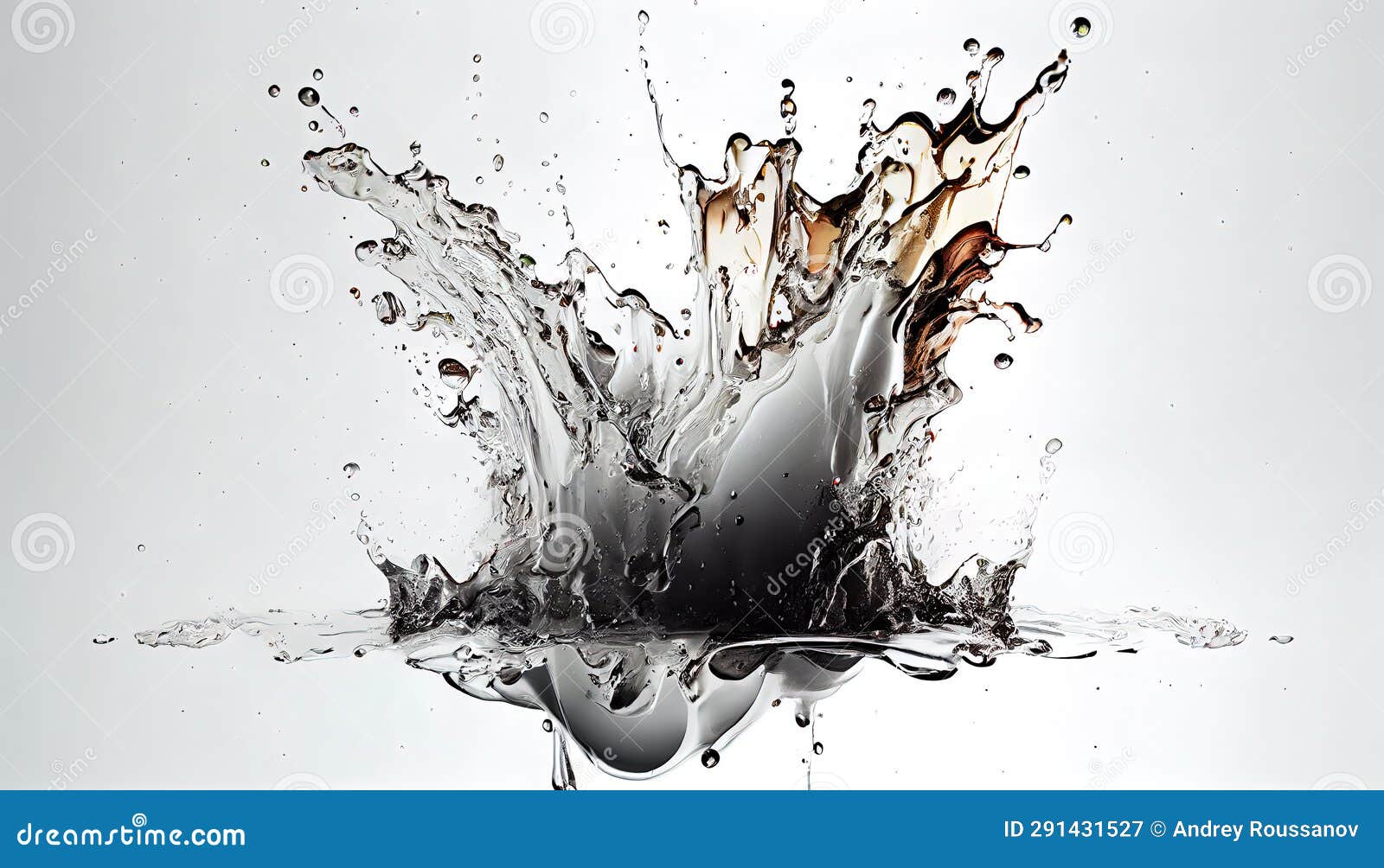 Beautiful Water Splash Backdrop. AI Render Stock Illustration ...