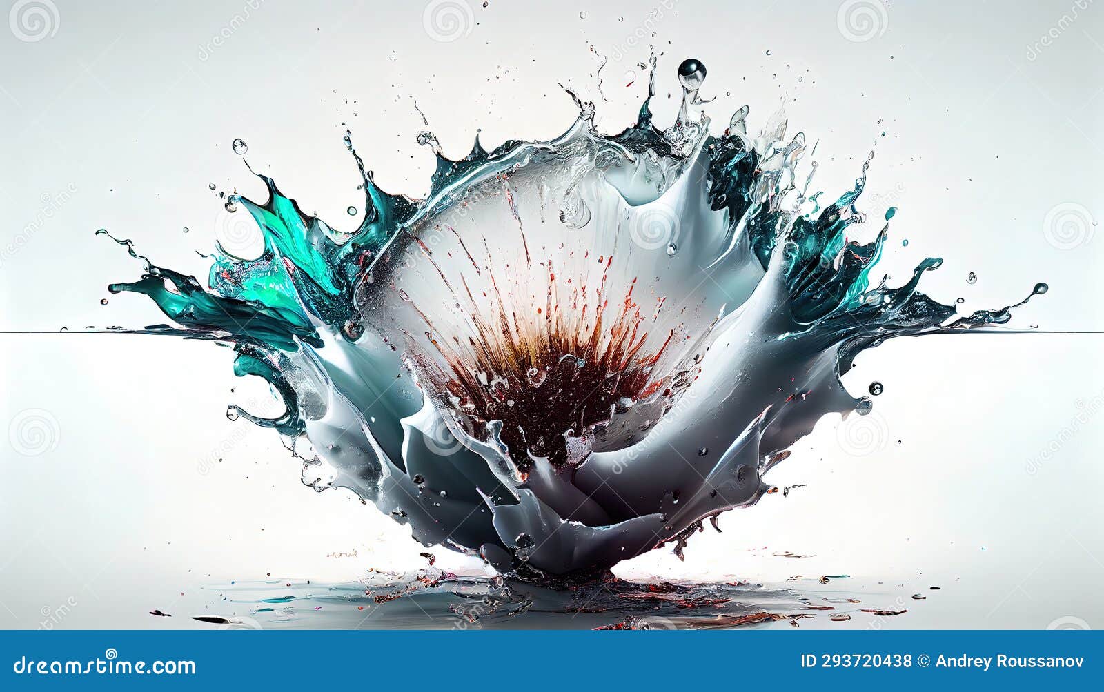 Beautiful Water Splash Backdrop. AI Render Stock Illustration ...