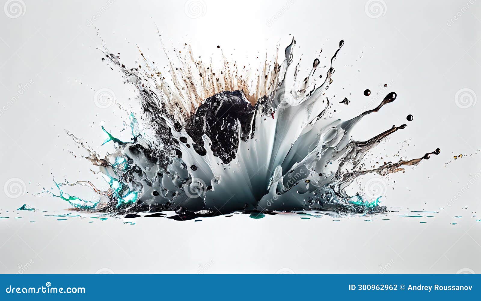 Beautiful Water Splash Backdrop. AI Render Stock Illustration ...