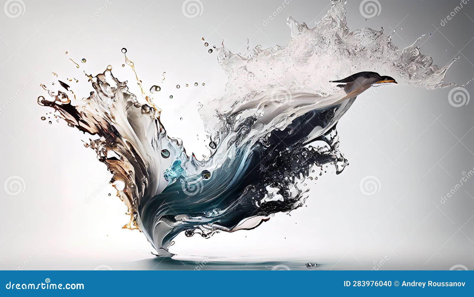 Beautiful Water Splash Backdrop. AI Render Stock Illustration ...