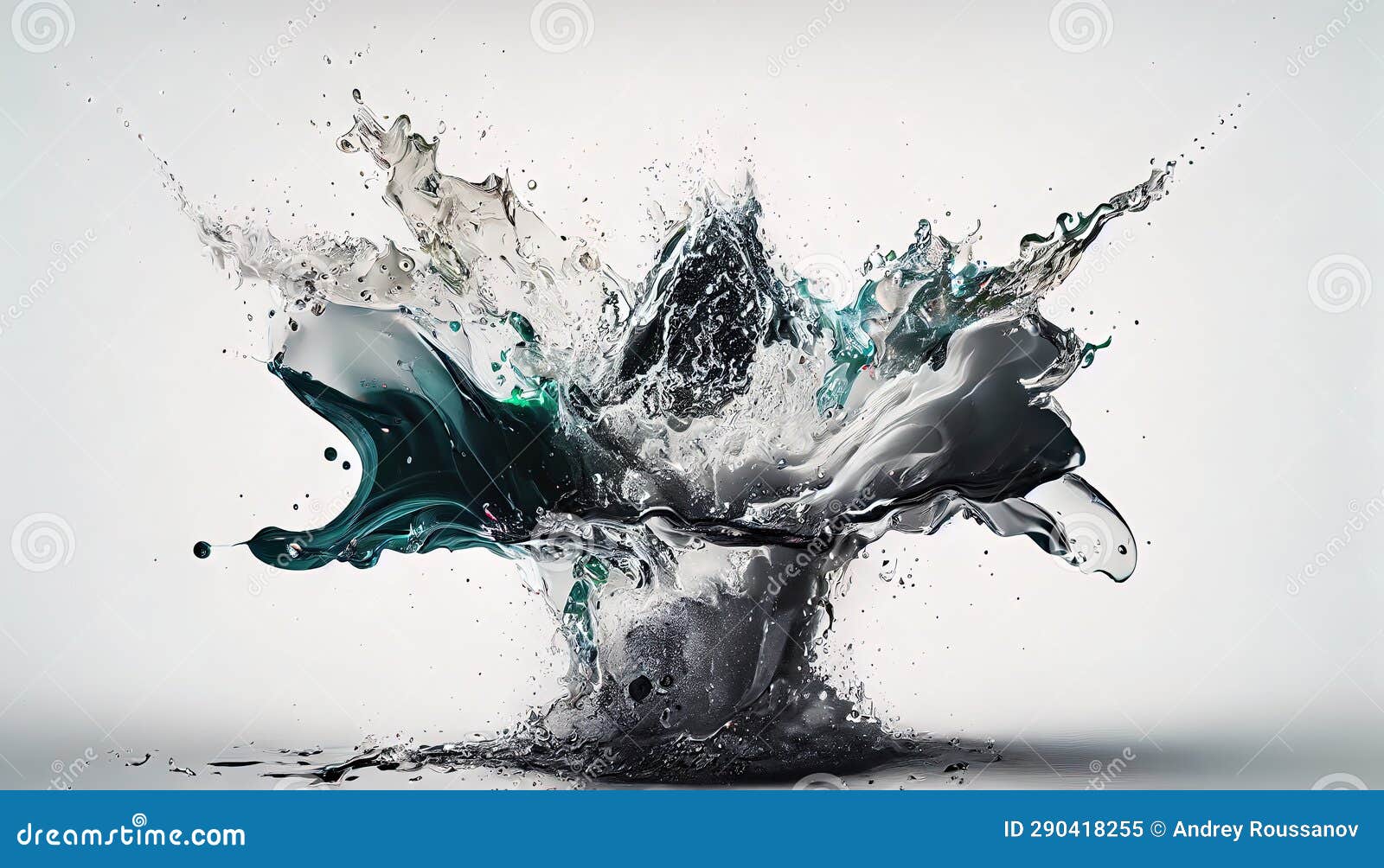 Beautiful Water Splash Backdrop. AI Render Stock Image - Image of ...