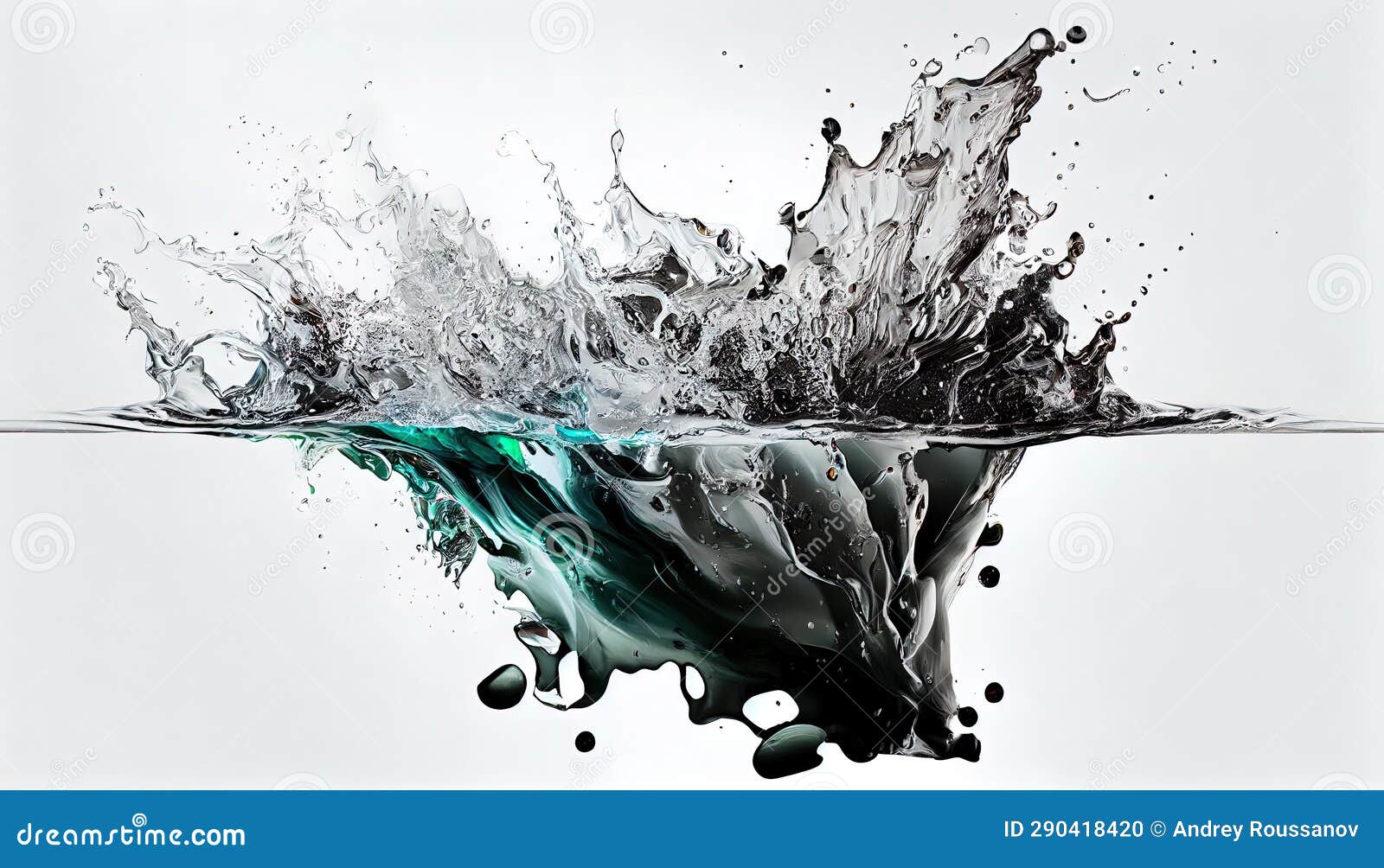 Beautiful Water Splash Backdrop. AI Render Stock Illustration ...
