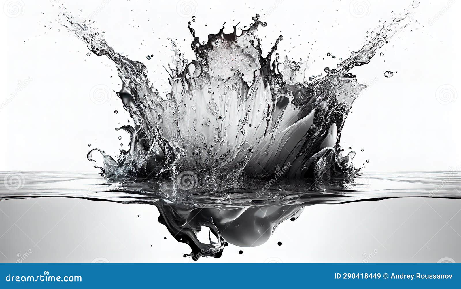 Beautiful Water Splash Backdrop. AI Render Stock Illustration ...