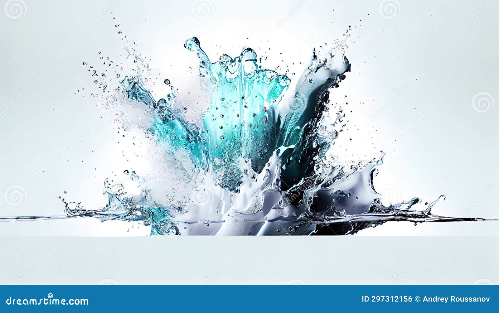 Beautiful Water Splash Backdrop. AI Render Stock Illustration ...