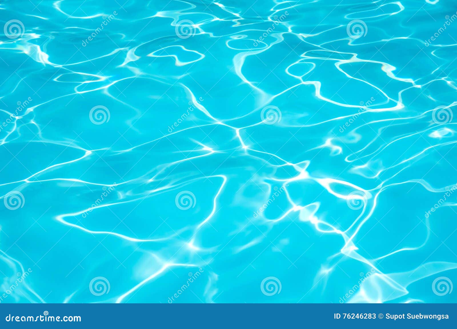 Beautiful Water Surface in Swimming Pool with Sun Reflection Stock ...