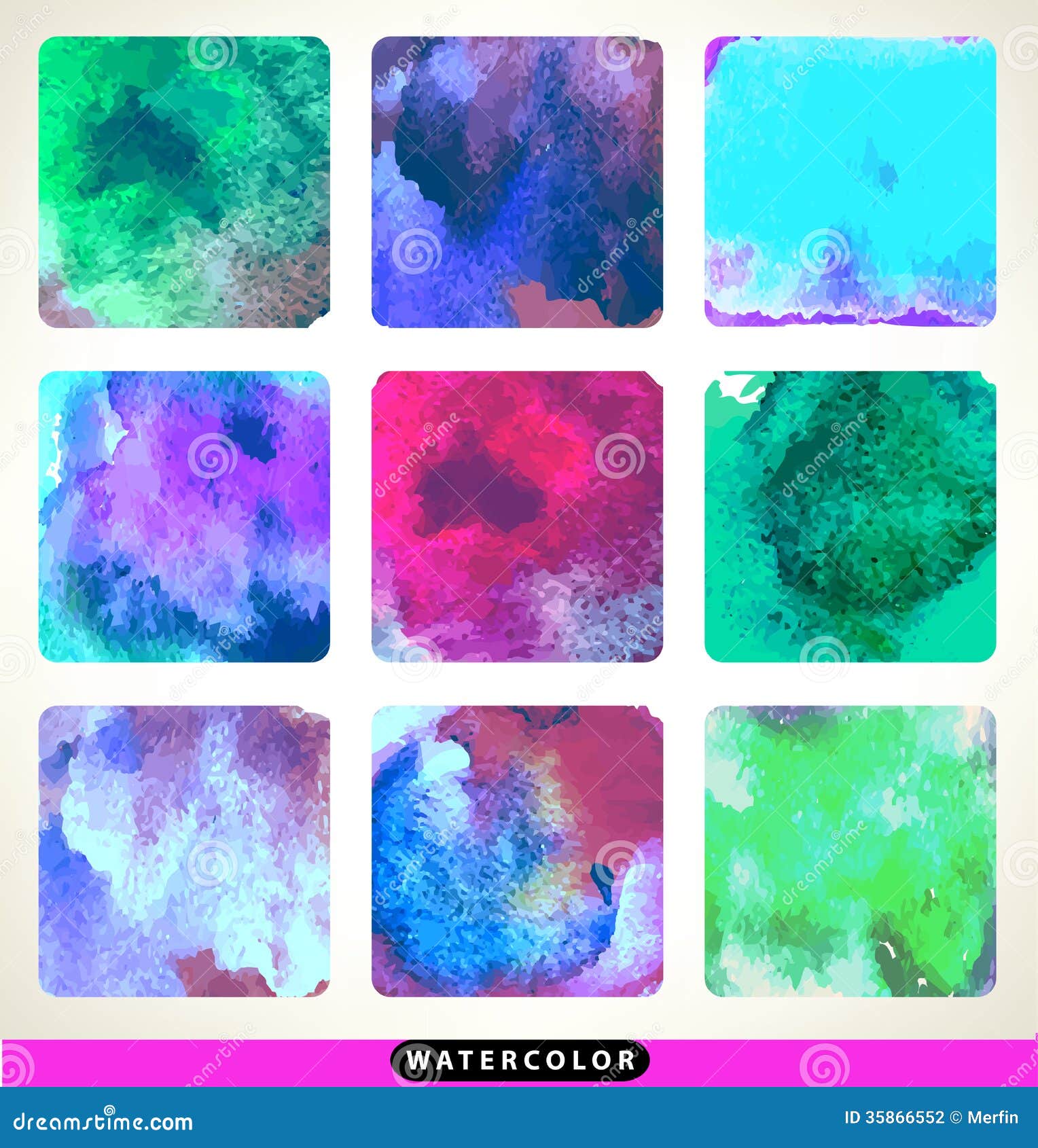 Beautiful Watercolor Design Elements. Vector Stock Vector ...