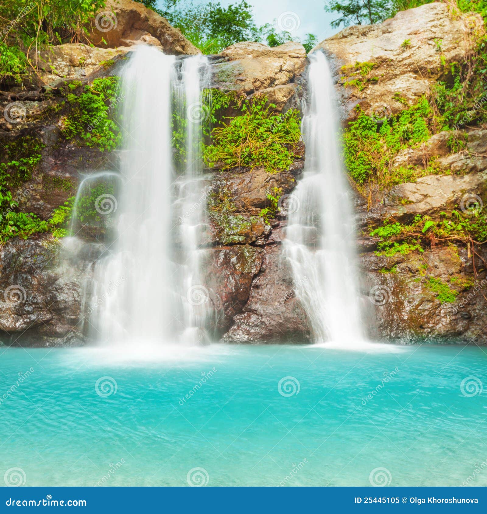 Beautiful Waterfall In Srinakarin Dam National Park Stock Image ...