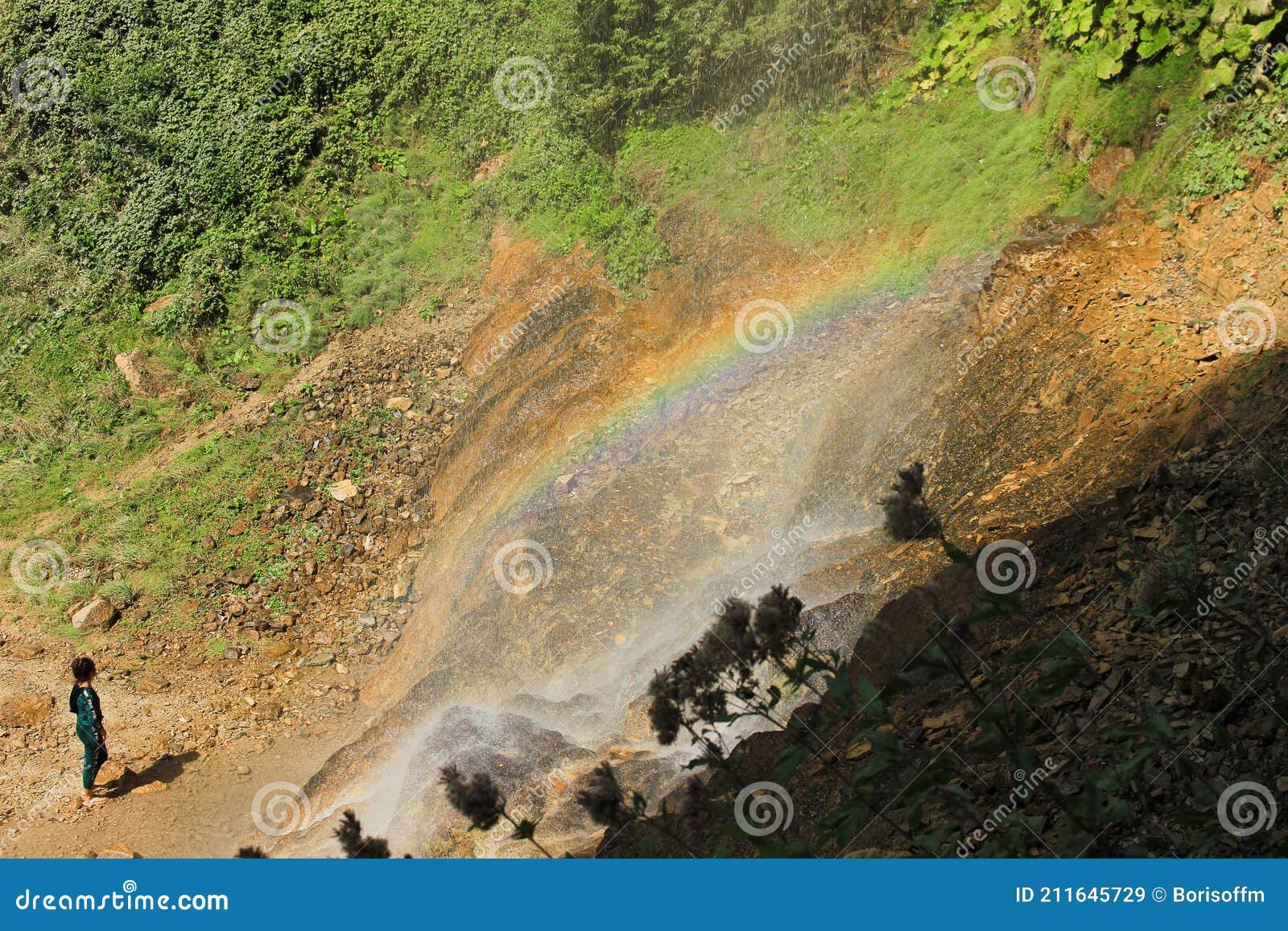 Beautiful Waterfall in Afurja Village. Azerbaijan Stock Image - Image ...