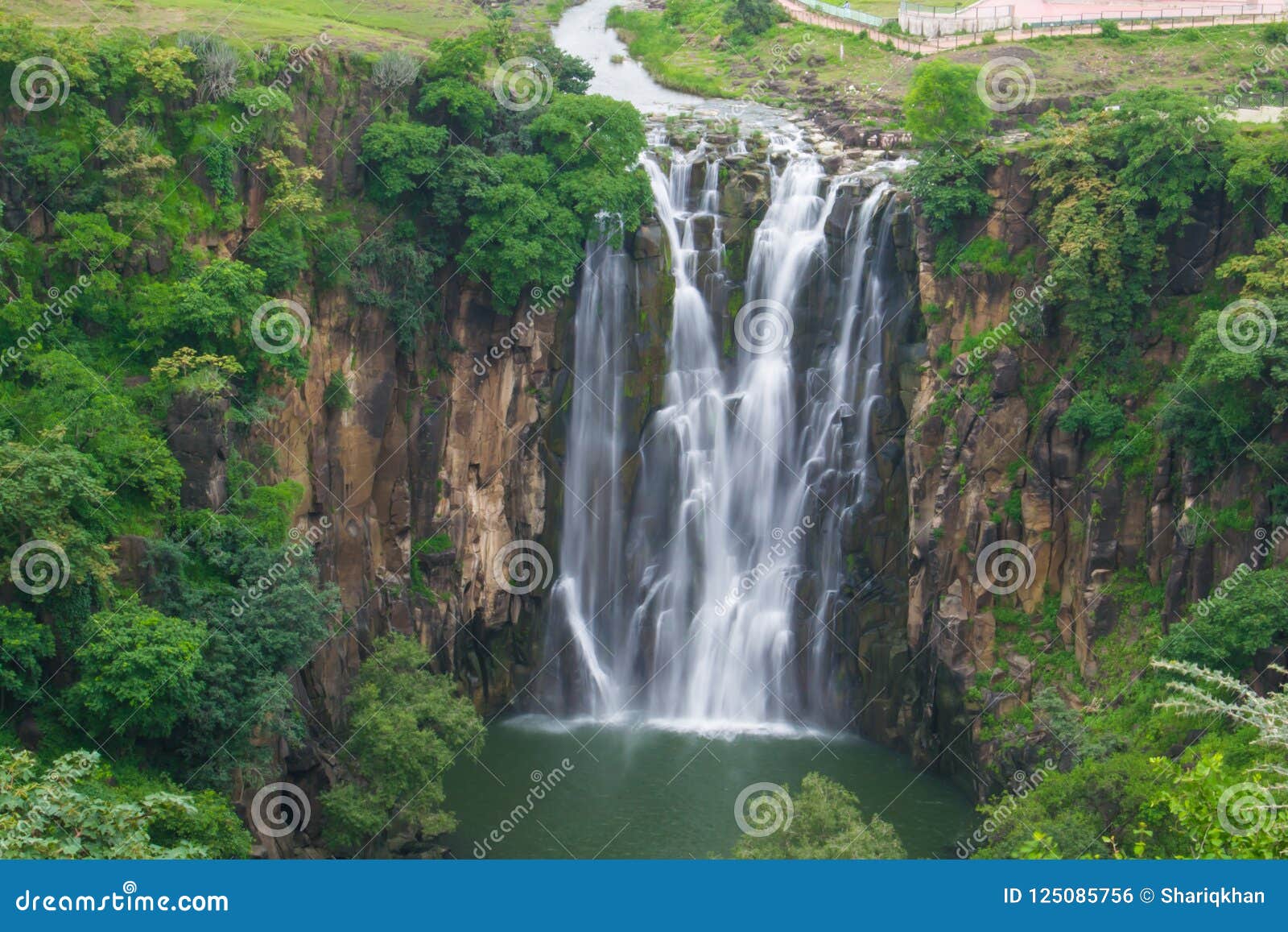 Beautiful Waterfall Patalpani Stock Photo - Image of surroundings ...