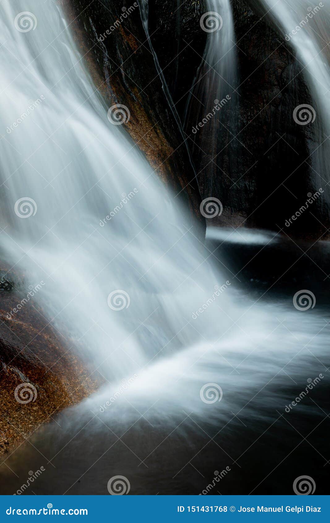 Beautiful Waterfall and Big Rocks Stock Photo - Image of rock, natural ...