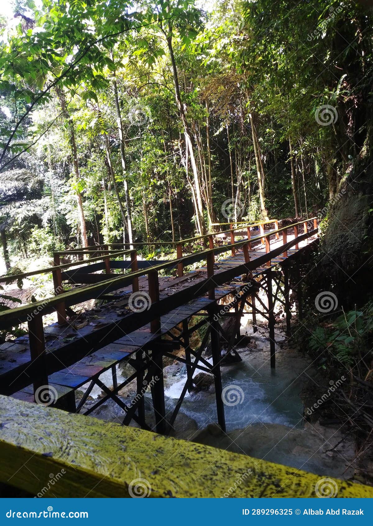 Beautiful Waterfall bridge stock image. Image of bridge - 289296325