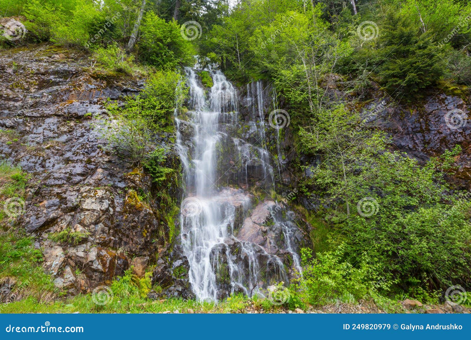 Waterfall in Canada stock image. Image of falling, conservation - 249820979