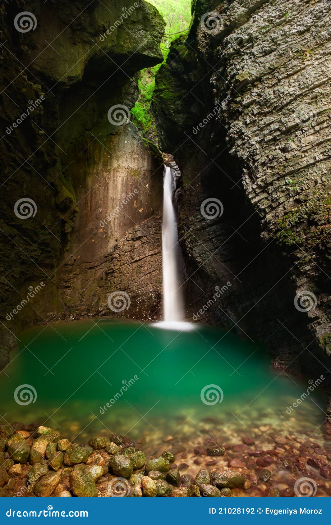 Beautiful Waterfall in a Cave. Stock Photo - Image of cave, outdoors ...