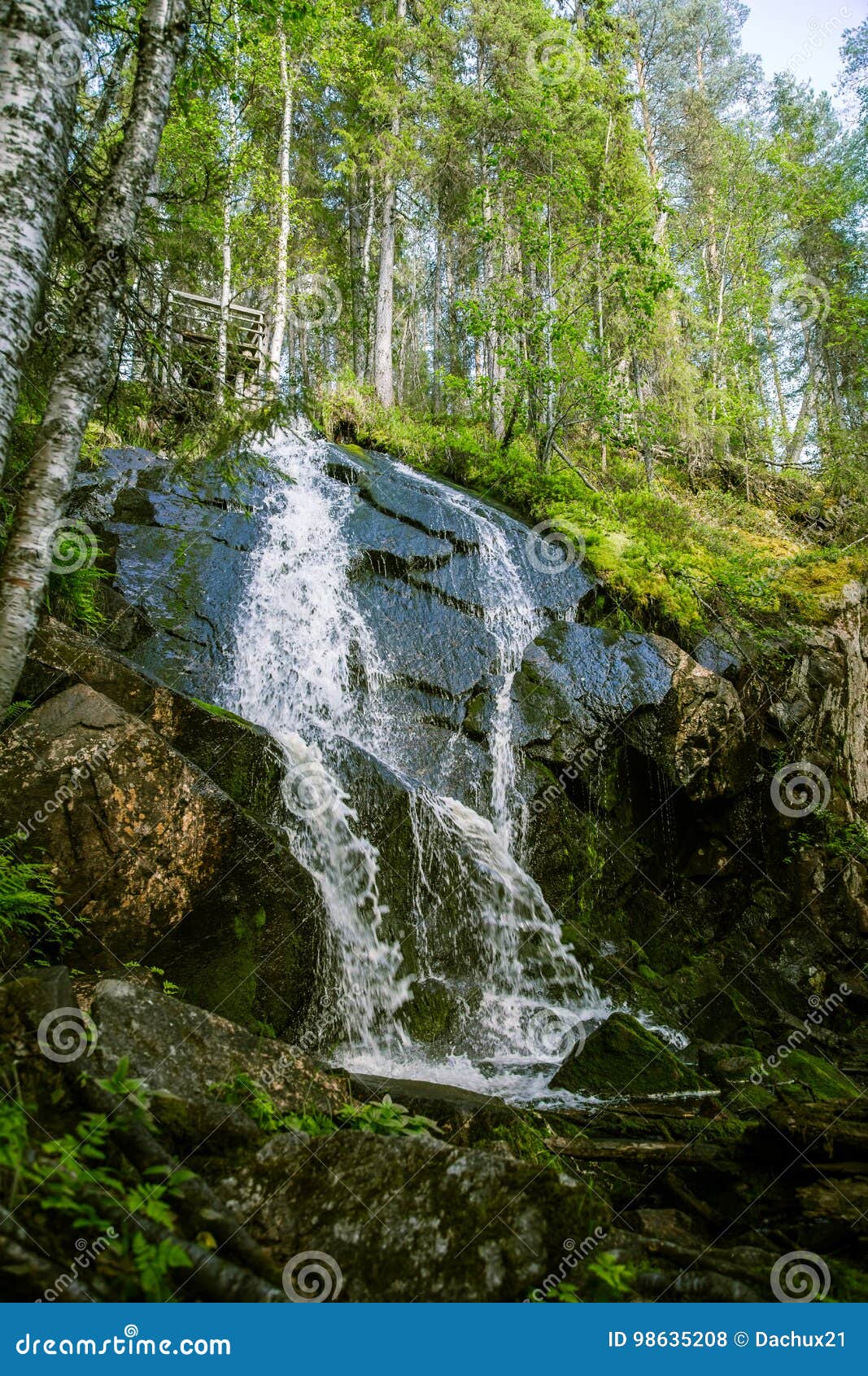 A Beautiful Waterfall in Finland Stock Photo - Image of fresh, park ...