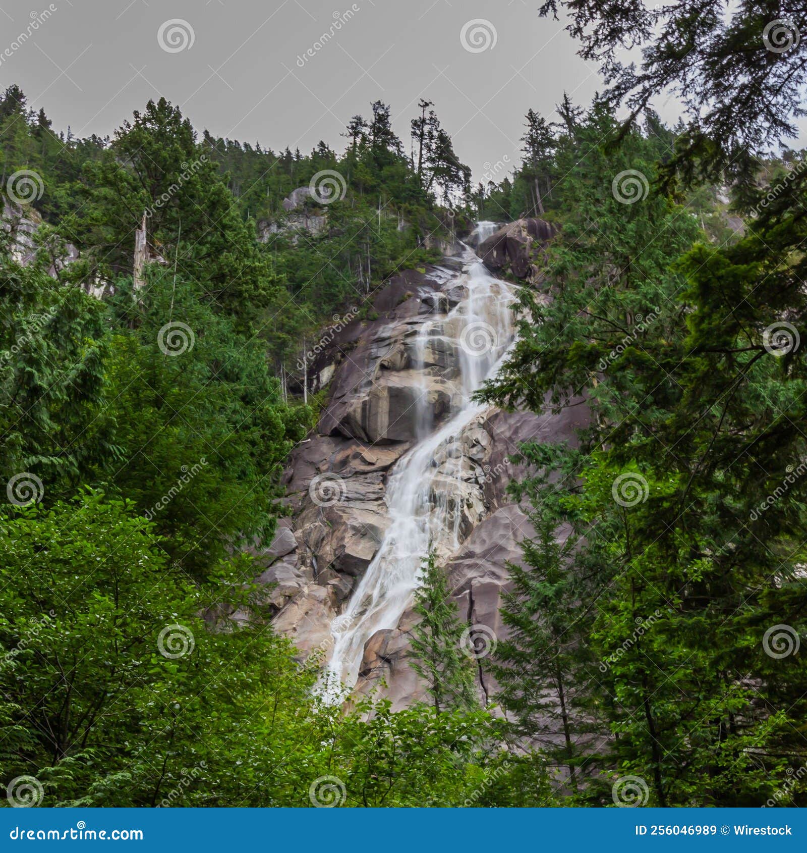 Beautiful Waterfall Flowing through the Cliffs Stock Image - Image of ...