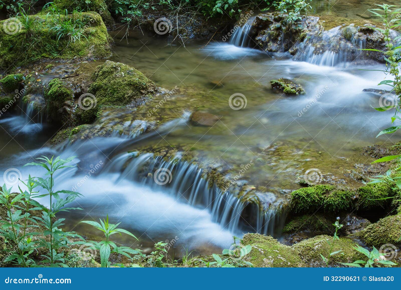 Beautiful Waterfall in Forest, Close Up Stock Image - Image of jungle ...