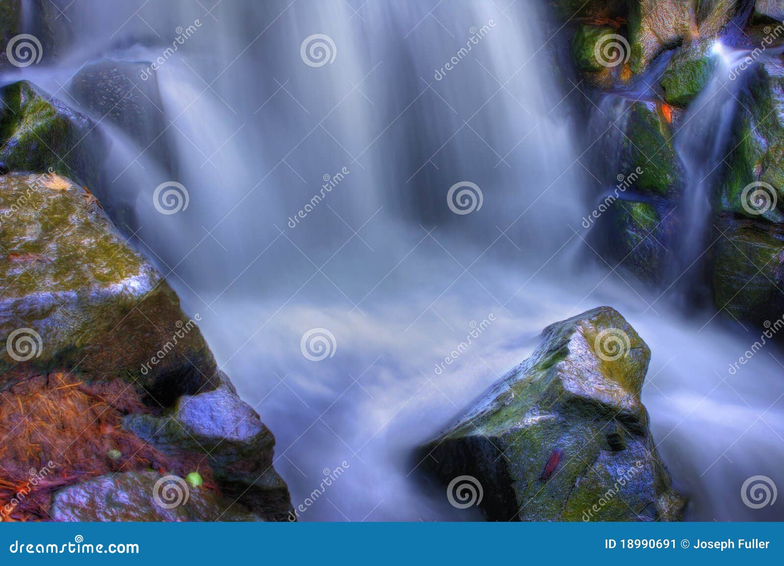 Beautiful waterfall in hdr stock image. Image of gorge - 18990691