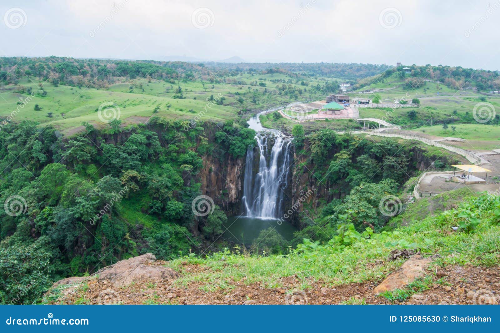 Beautiful Waterfall Patalpani and Landscape Stock Photo - Image of ...