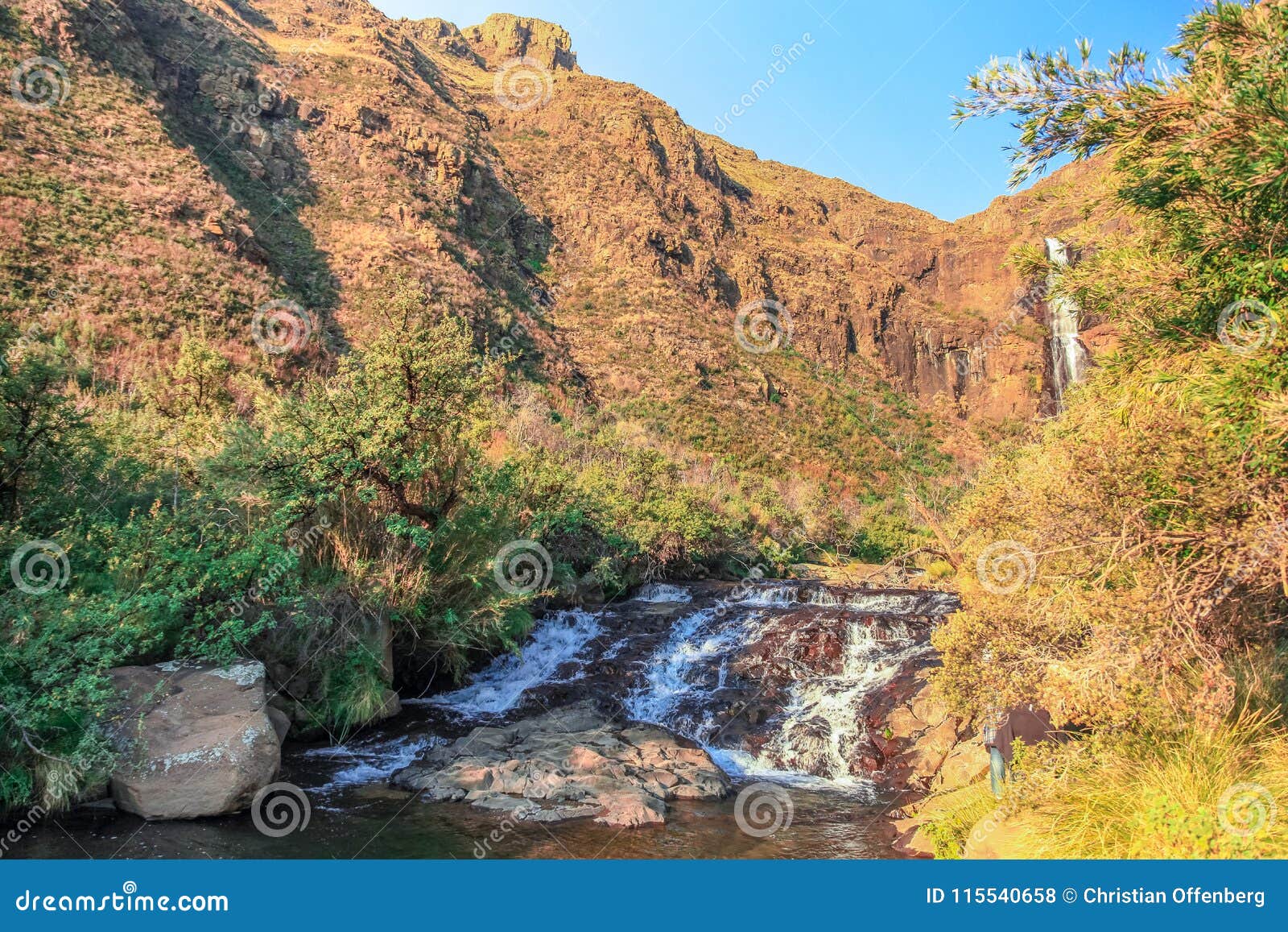 Beautiful Waterfall in Lesotho, Africa. Stock Photo - Image of lesotho ...