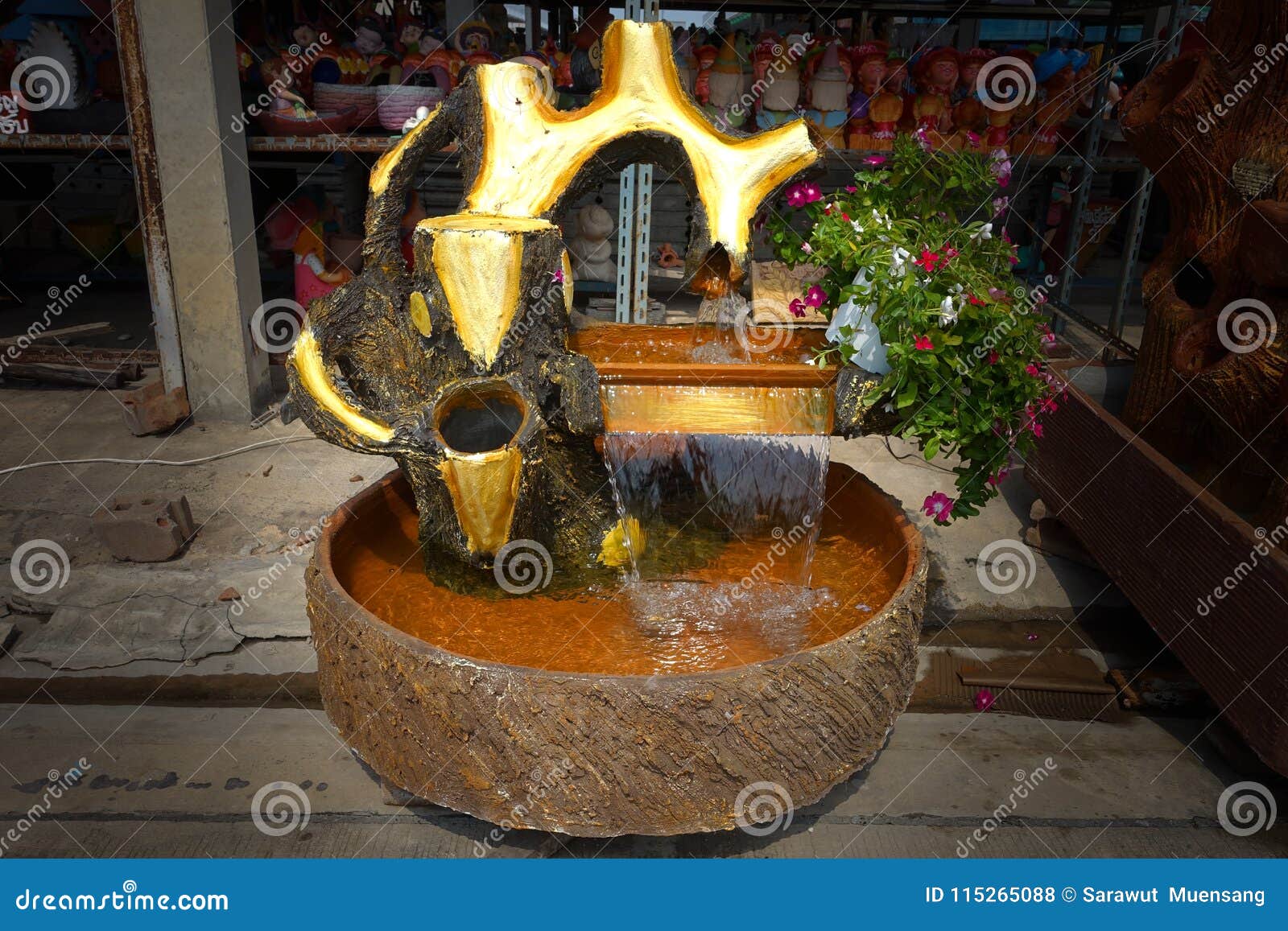 Beautiful waterfall model editorial stock photo. Image of asia - 115265088