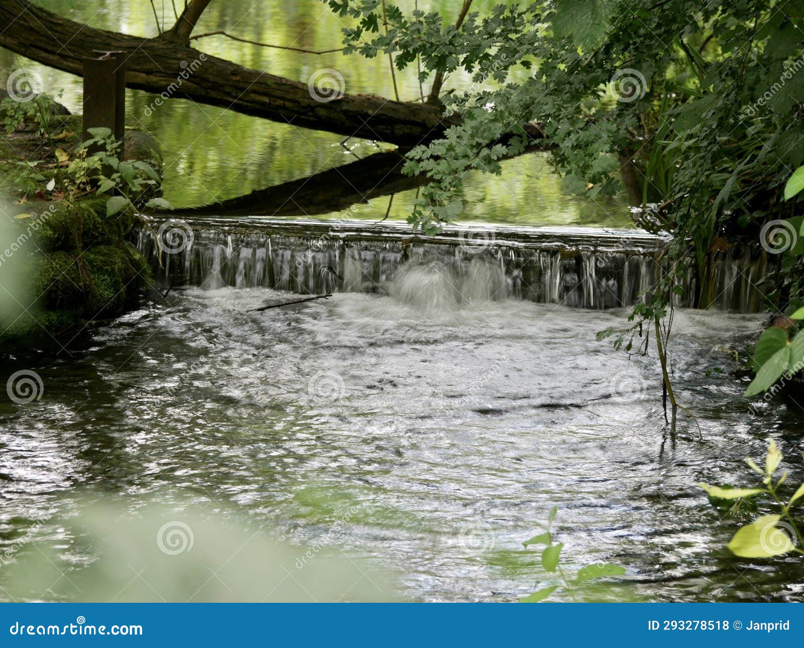 Beautiful Waterfall on the River Itchen in Winchester Stock Photo ...