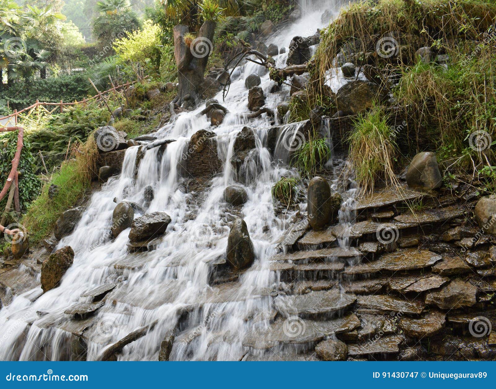Beautiful Waterfall Scenery at Mussoorie India Stock Image - Image of ...