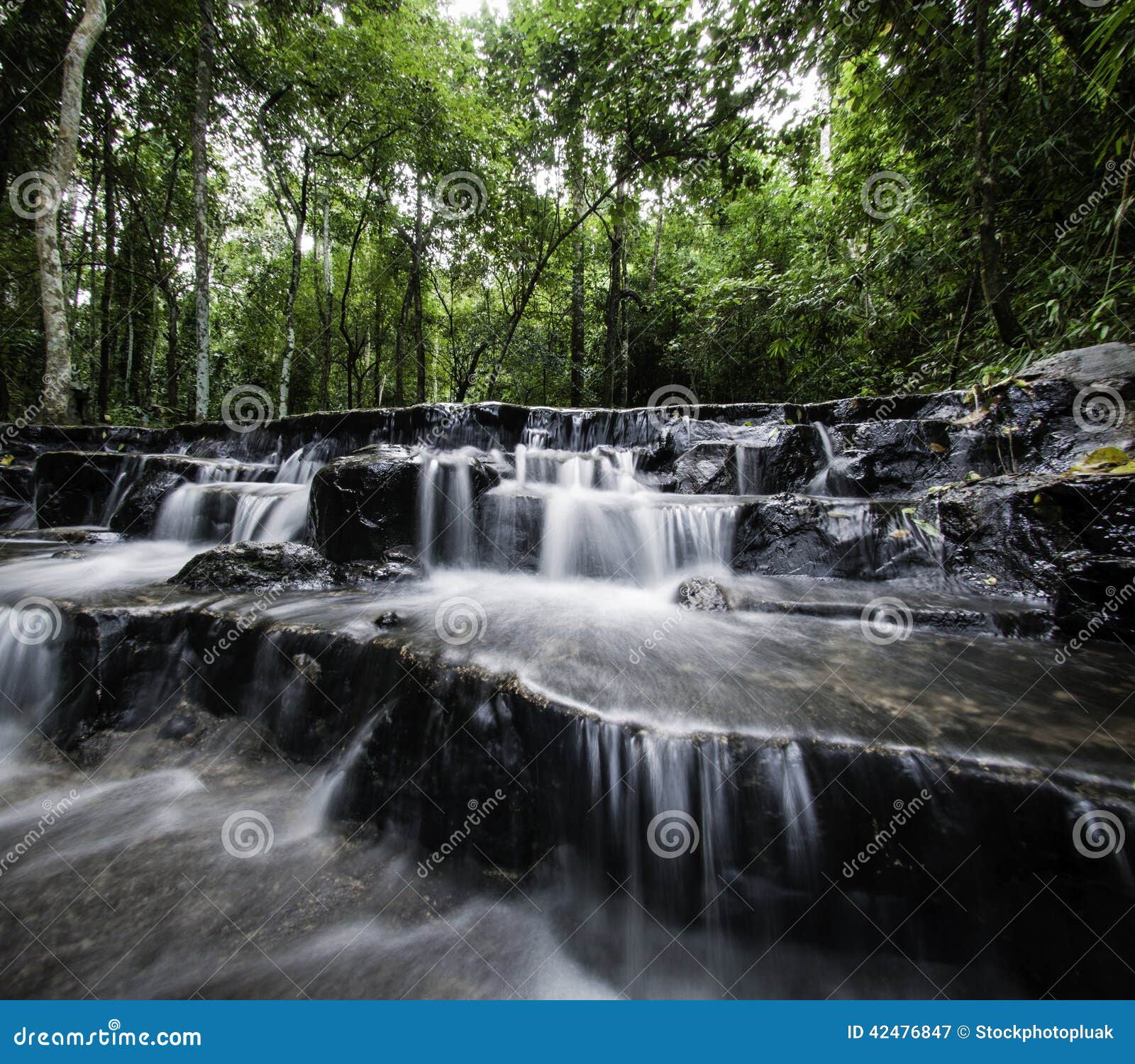 A Beautiful Waterfall Shot with a Slow Exposure Stock Image - Image of ...