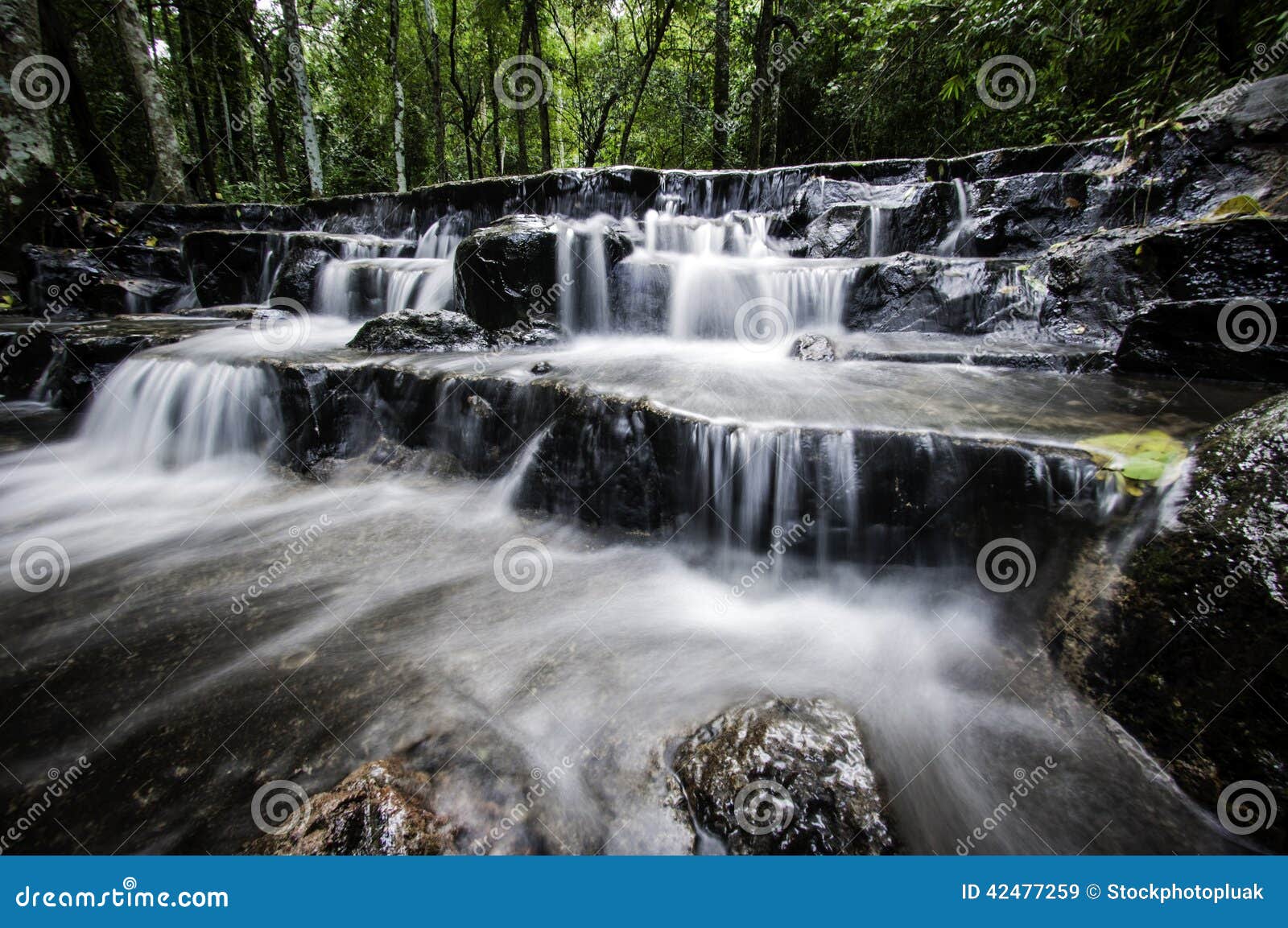 A Beautiful Waterfall Shot with a Slow Exposure Stock Image - Image of ...