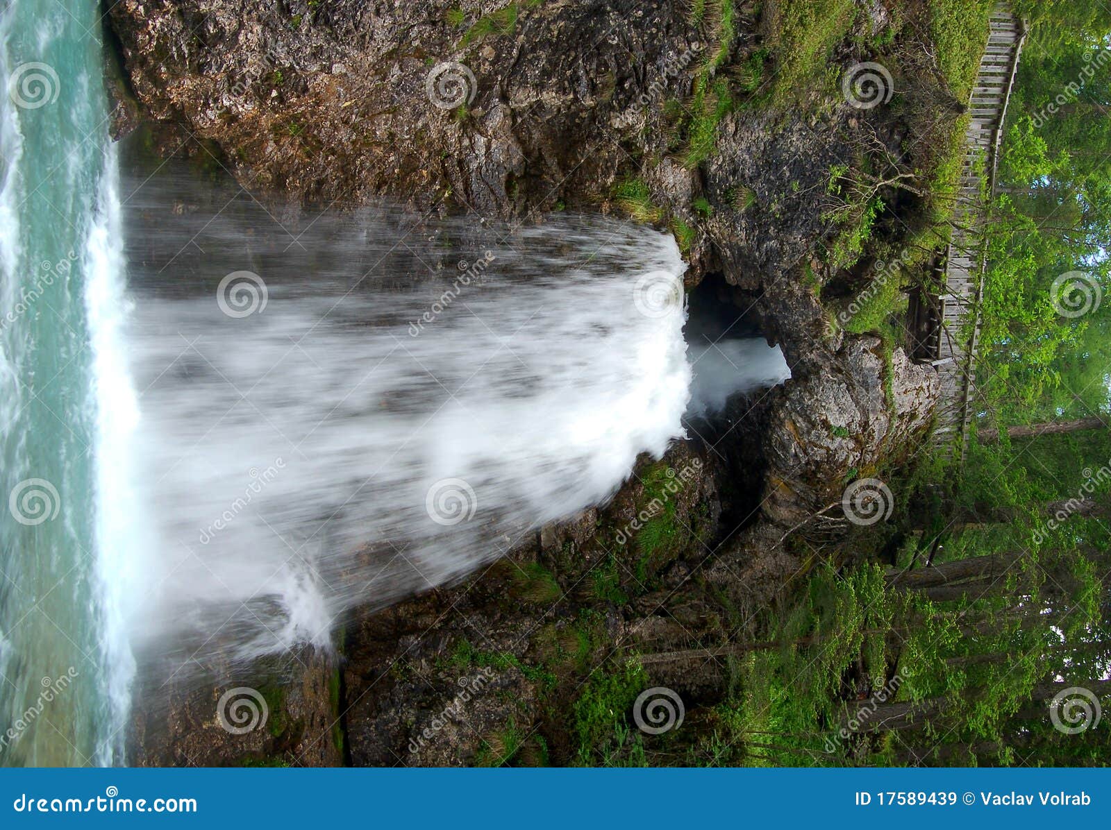 Beautiful Waterfall Vallesinella Stock Image - Image of flowing, nant ...