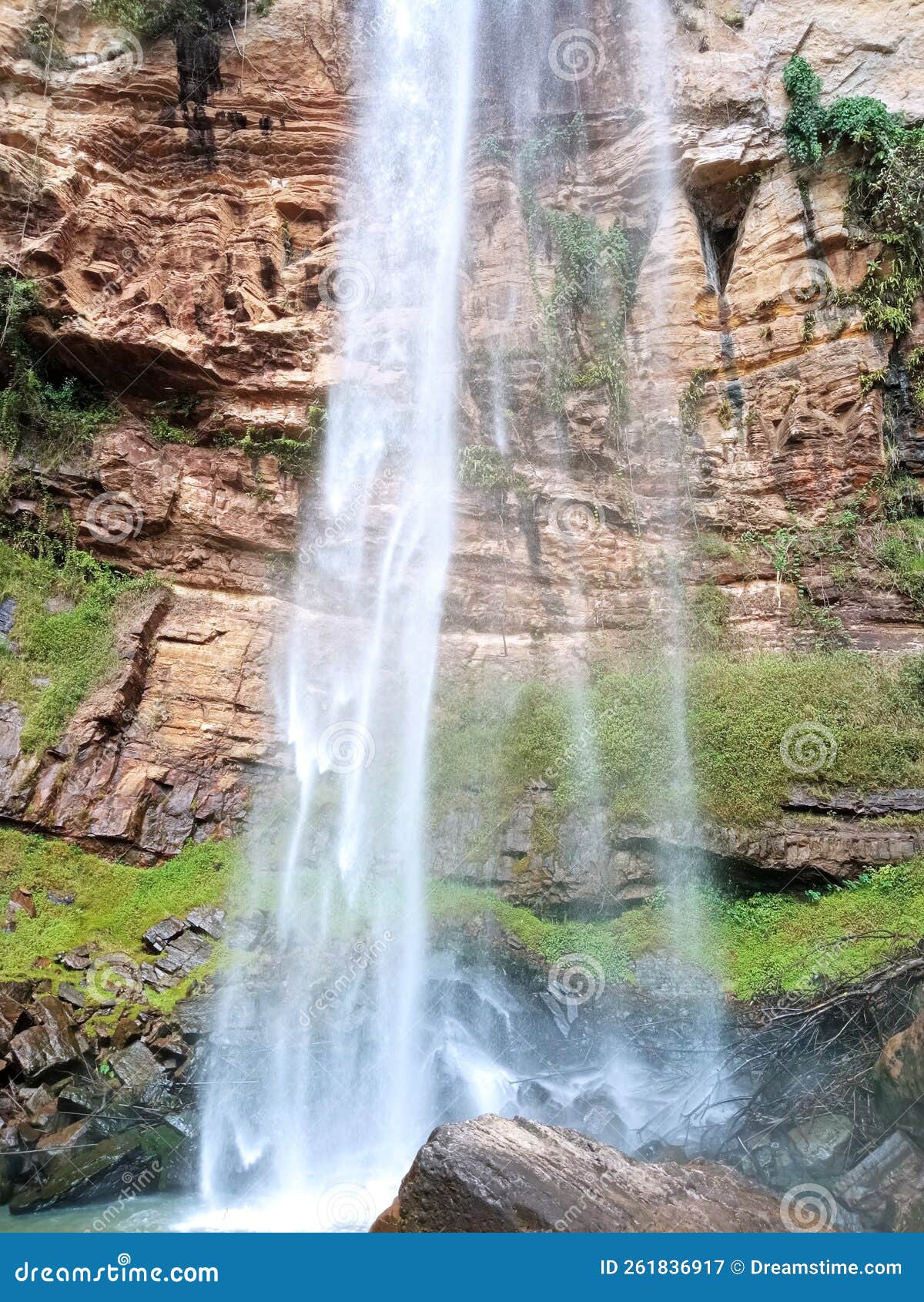Beautiful Waterfall Views and Refreshing Stock Image - Image of views ...