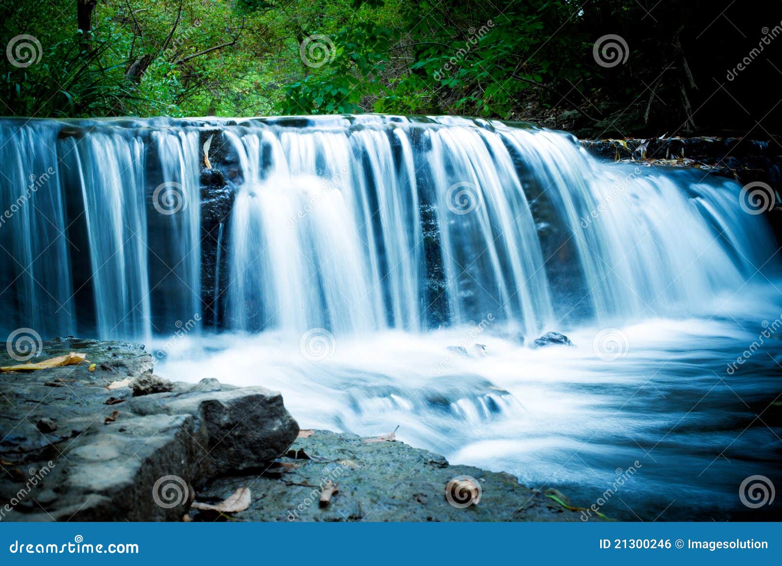 Beautiful Waterfall in the Woods Stock Photo - Image of paradise, river ...