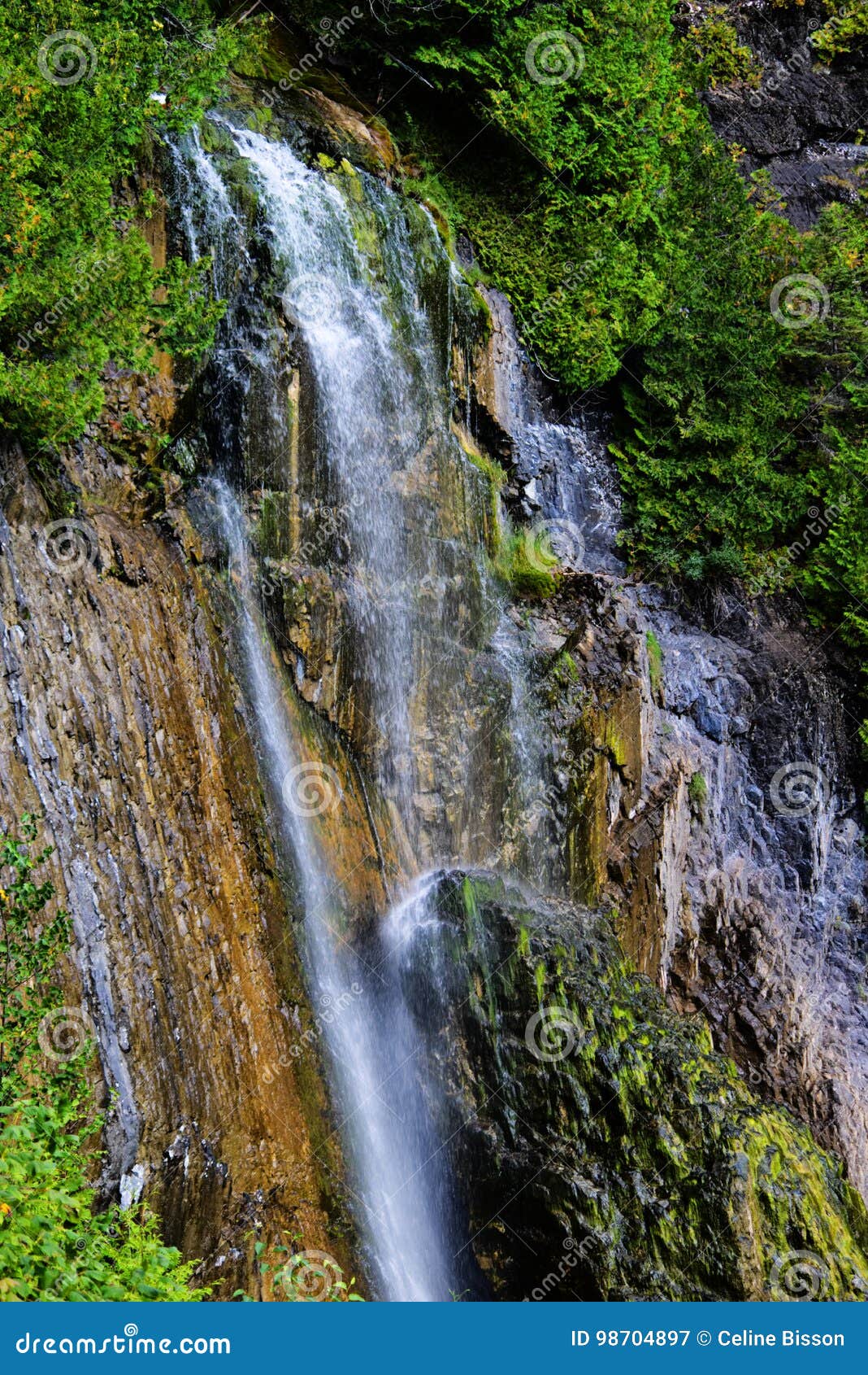 Beautiful Waterfalls in Matapedia Stock Image - Image of gaspesie ...