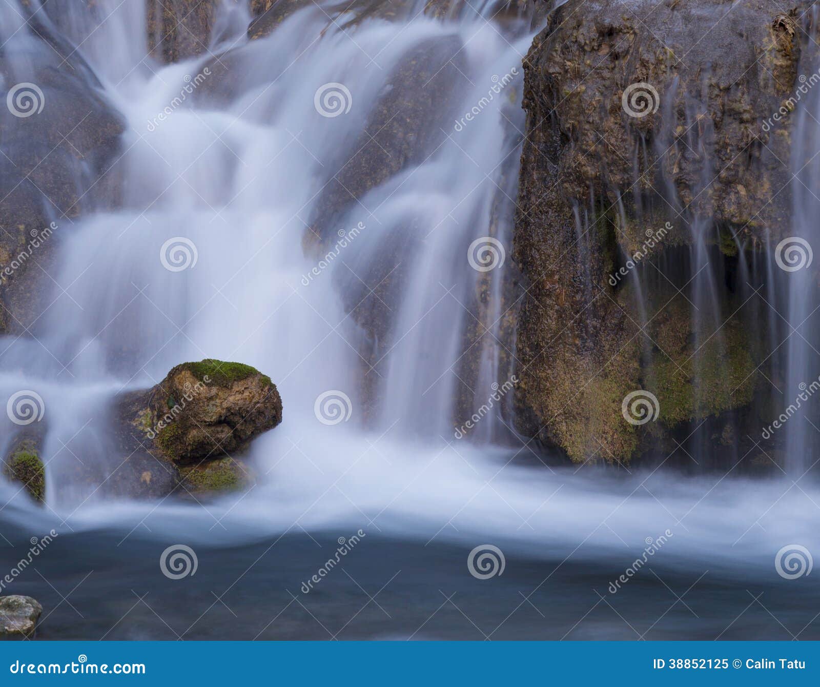 Beautiful Waterfalls in the Mountains Stock Image - Image of blossoms ...