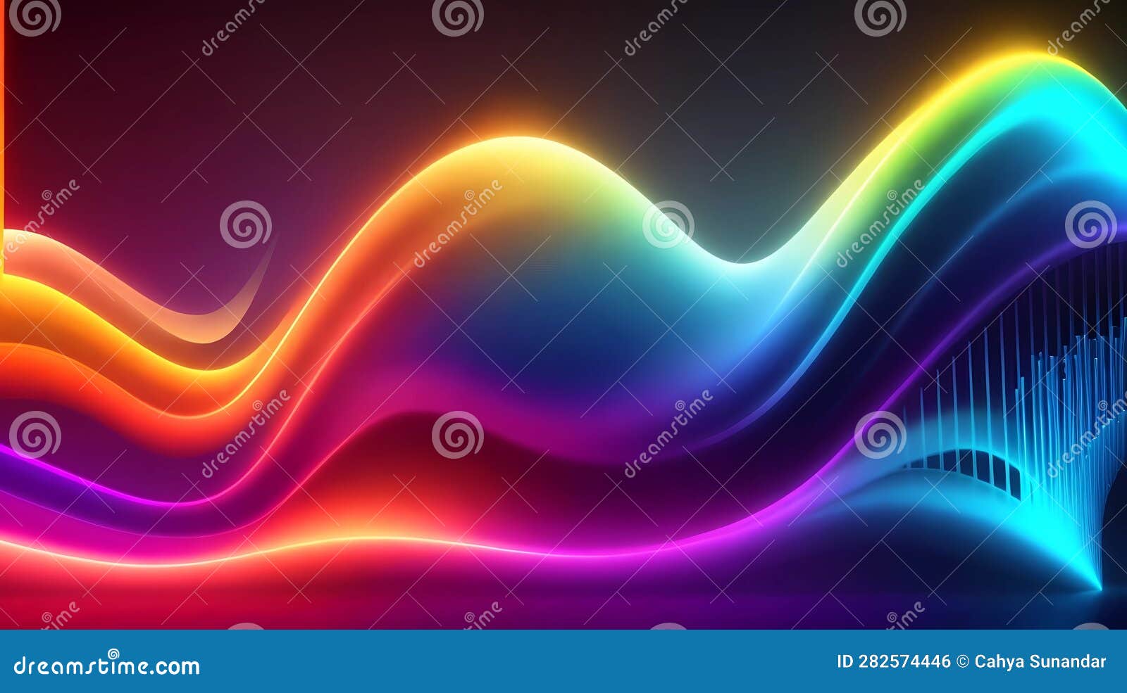 Beautiful Wave Abstract Color Gradient Background, Generative Ai Art ...