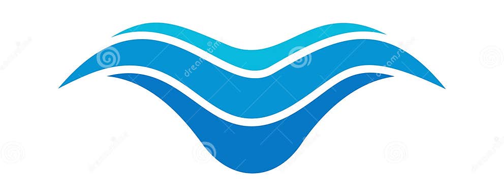 Beautiful Wave Blue Marine Pattern Stock Illustration - Illustration of ...