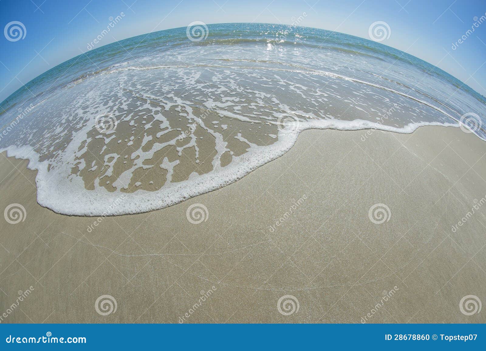 Beautiful Wave in the Curve Shape of Beach Stock Photo - Image of shape ...