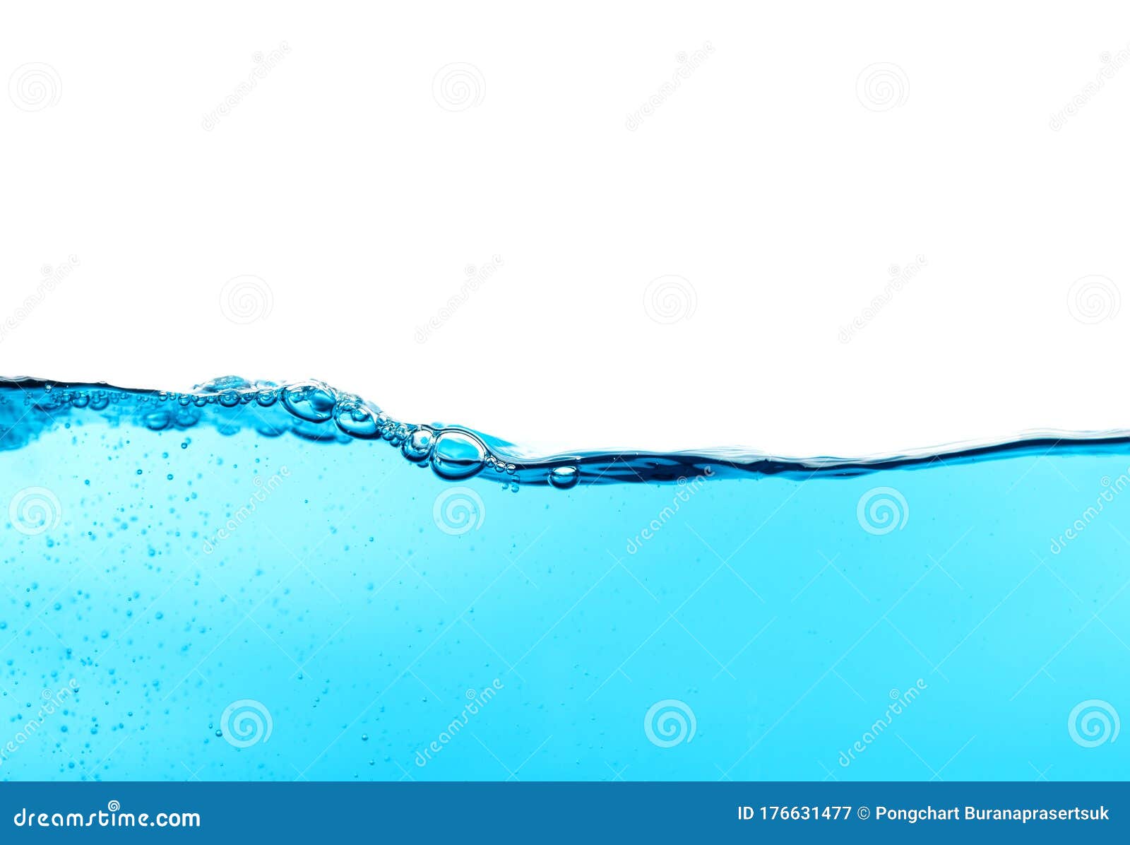 Beautiful Wave and Nice Bubbles of Pure Drinking Water Isolated on ...
