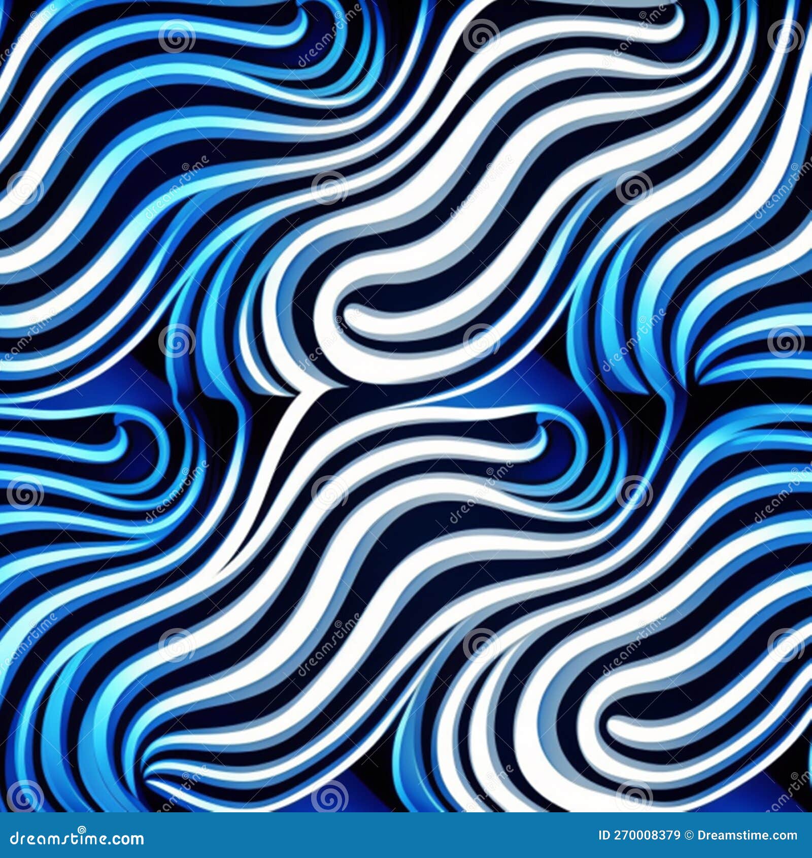 Waves Pattern with Blue and White Colors Stock Illustration ...