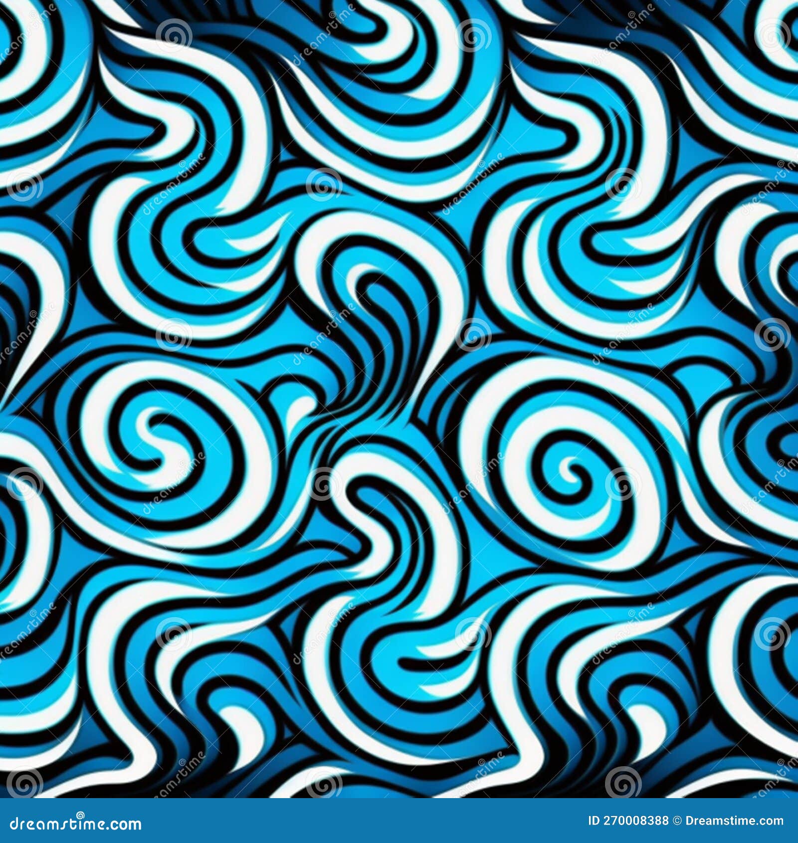 Waves Pattern with Blue and White Colors Stock Illustration ...
