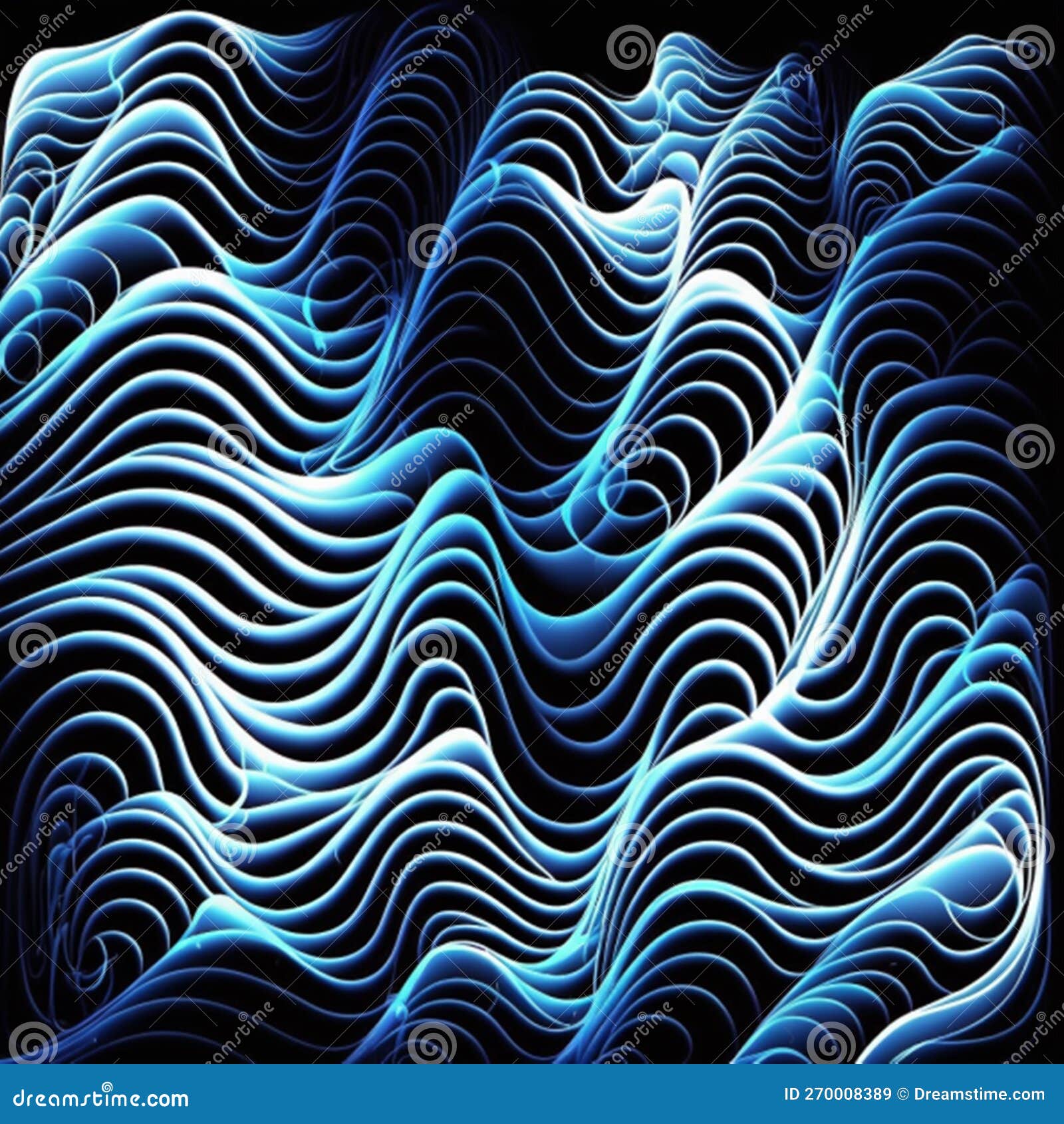 Waves Pattern with Blue and White Colors Stock Illustration ...