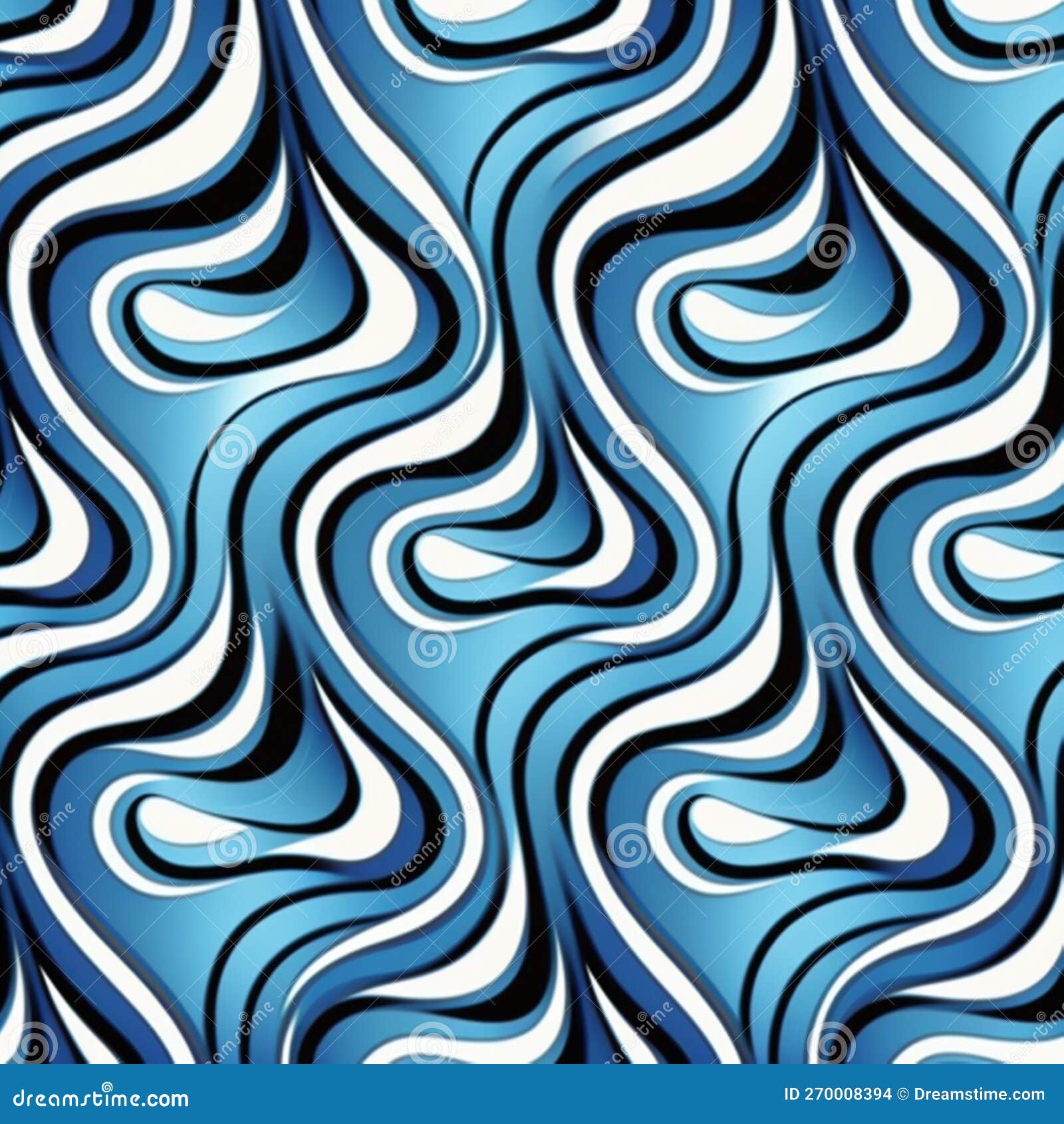 Waves Pattern with Blue and White Colors Stock Illustration ...