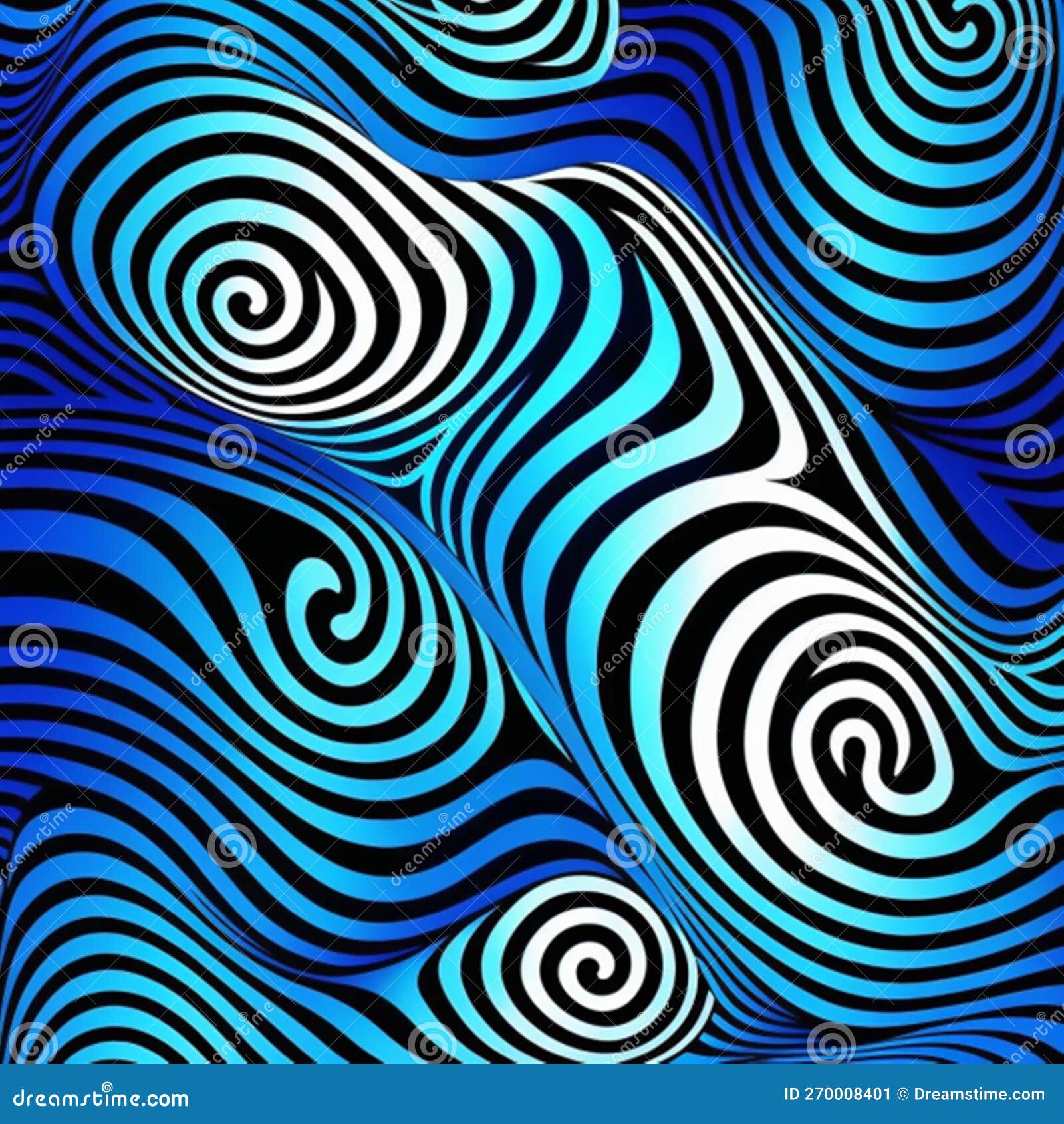 Waves Pattern with Blue and White Colors Stock Illustration ...