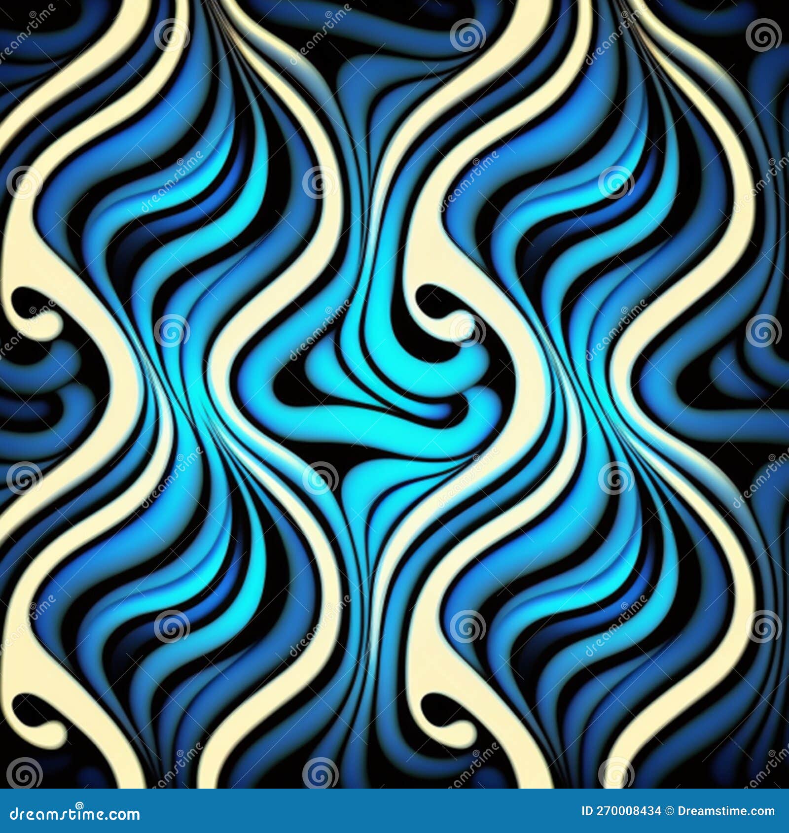 Waves Pattern with Blue and White Colors Stock Illustration ...