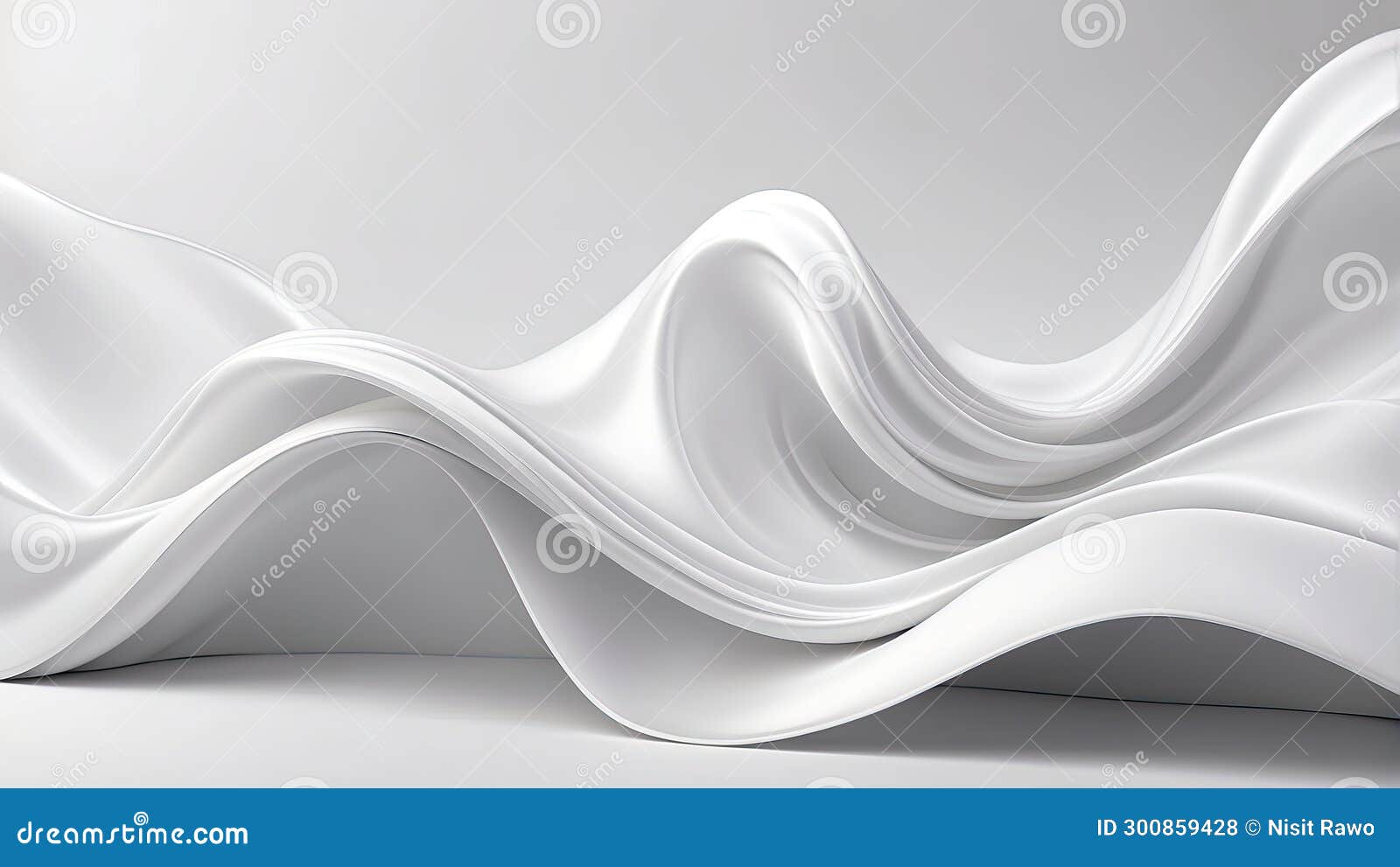 Beautiful Wave White Silk Abstract Background Stock Illustration ...